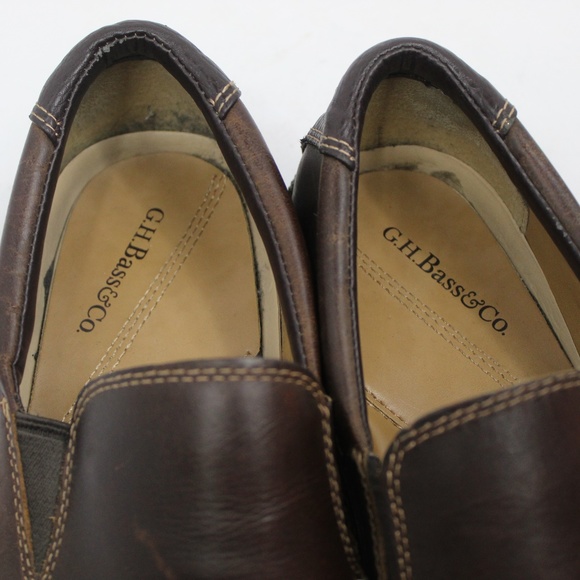 Gh Bass And Co Shoes Gh Bass Co Mens Dark Brown Slip On Loafers Poshmark